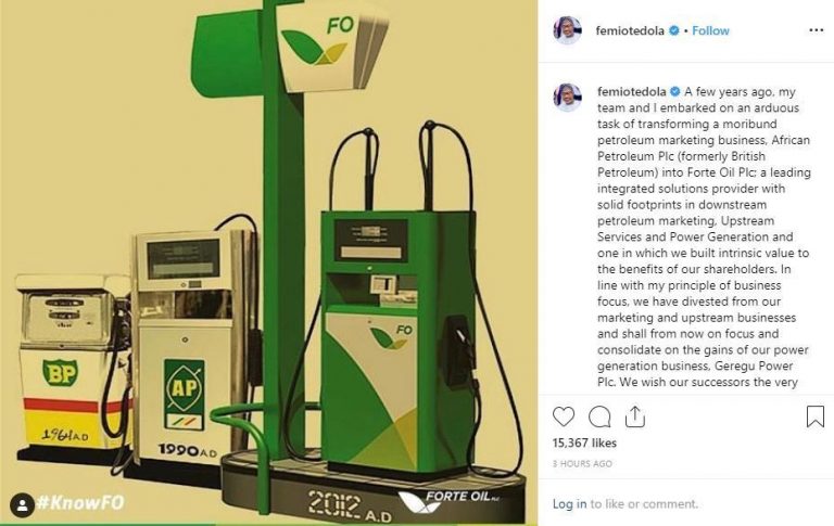 Femi Otedola Completes Sale of Forte Oil, Exits as Chairman | Business ...
