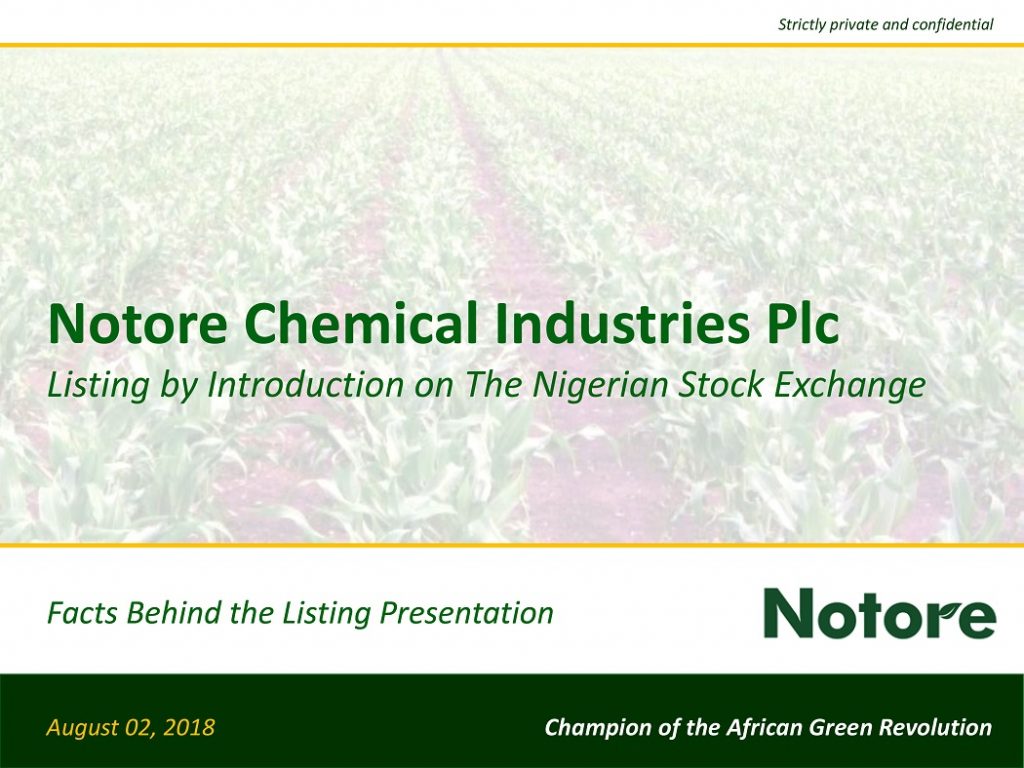 Notore Chemical Industries Shuts Down Plant | Business Post Nigeria