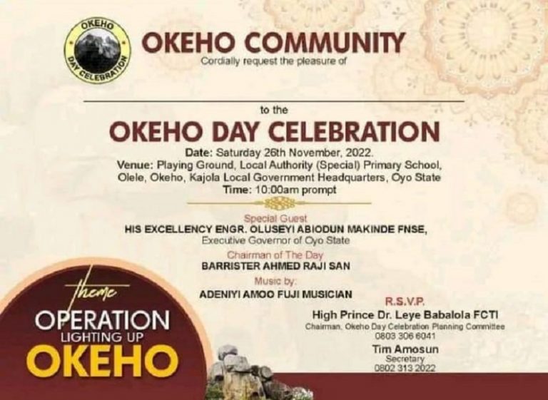 Organisers Fix November 26 for 2022 Okeho Day | Business Post Nigeria