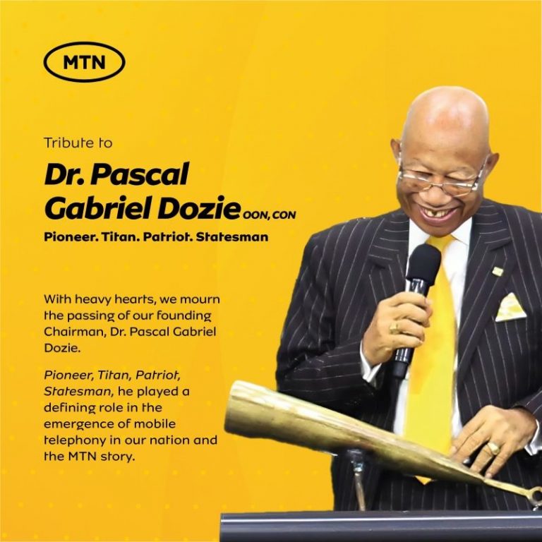 MTN Mourns Pascal Dozie, Lists Landmark Contributions | Business Post Nigeria