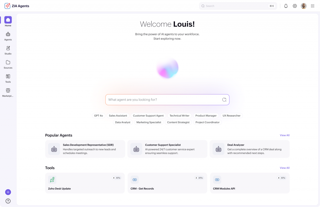 Zoho Unveils Zia LLM, Expands AI Suite With Agents, Studio Tools ...